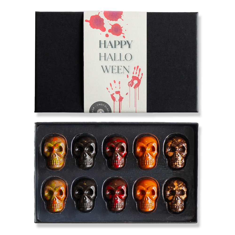 Halloween bonbons | Sweet skulls | Chocoladebezorgd