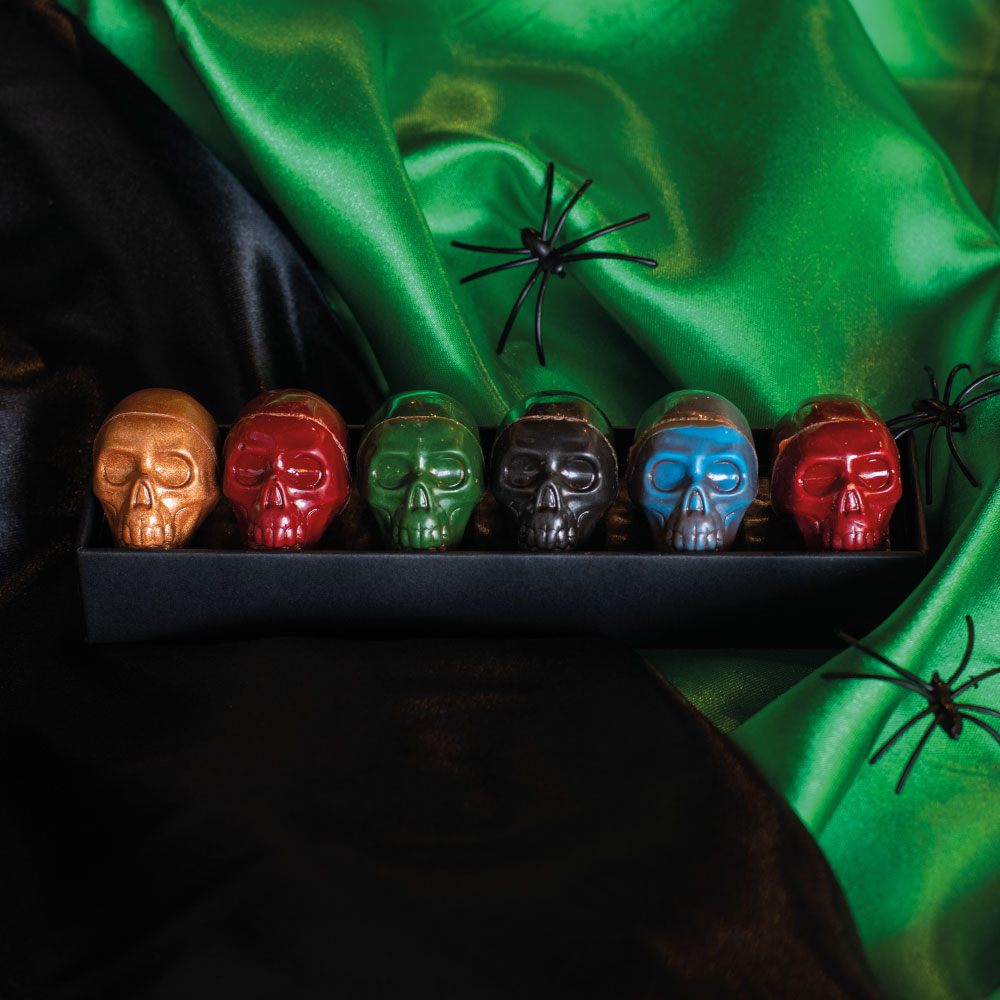 Halloween bonbons | Sweet skulls | Chocoladebezorgd