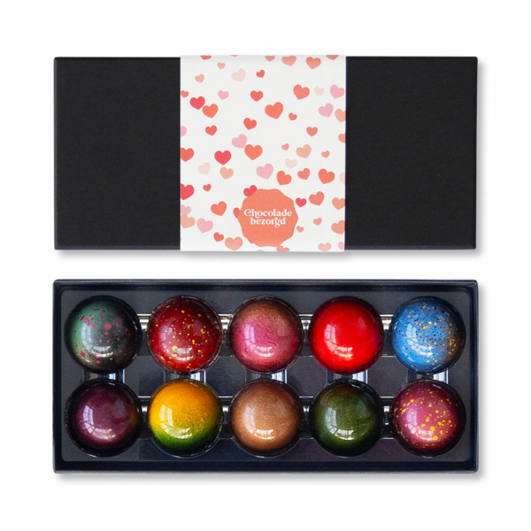 Valentijn bonbons 10 stuks | Chocoladebezorgd