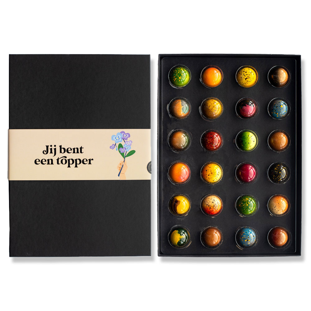 Jij bent een topper | 24 stuks | Chocoladebezorgd