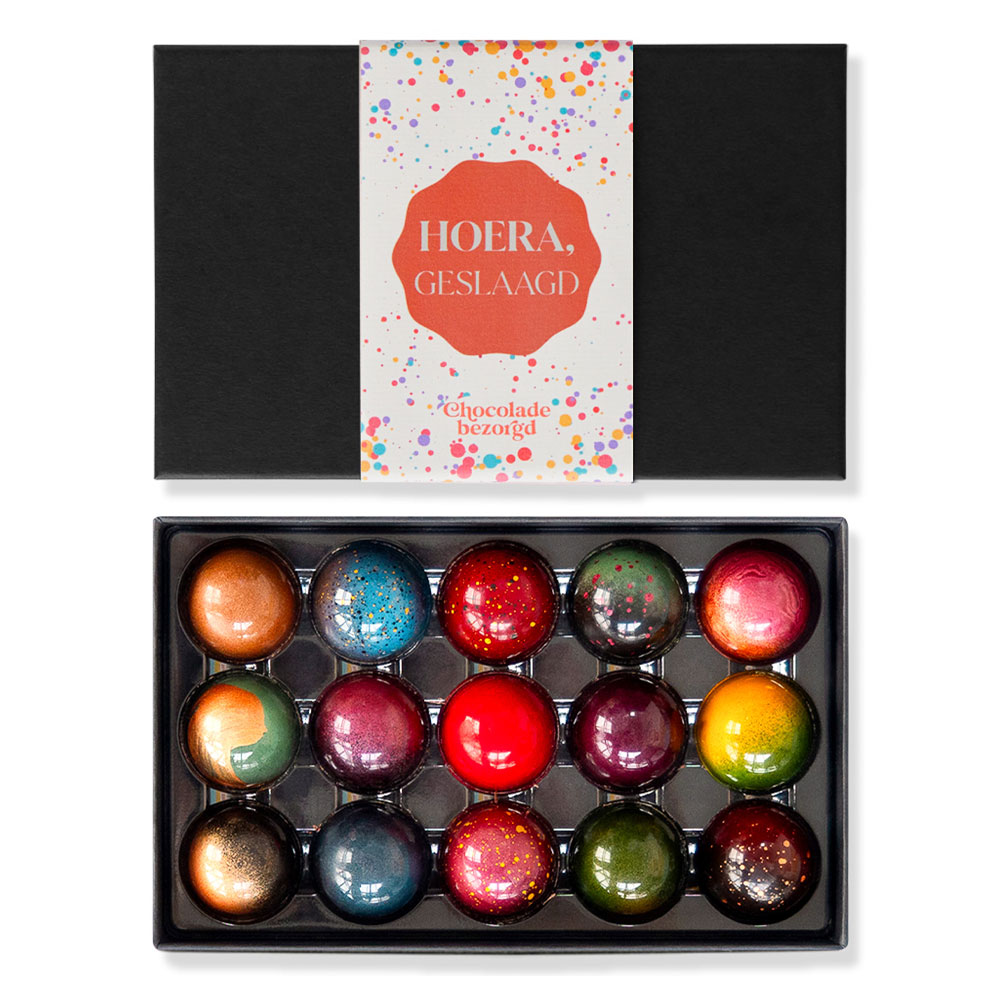 Geslaagd bonbons | 15 stuks | Chocoladebezorgd
